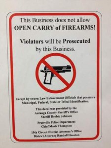 Sheriffs offer 'No Open Carry' signs to businesses