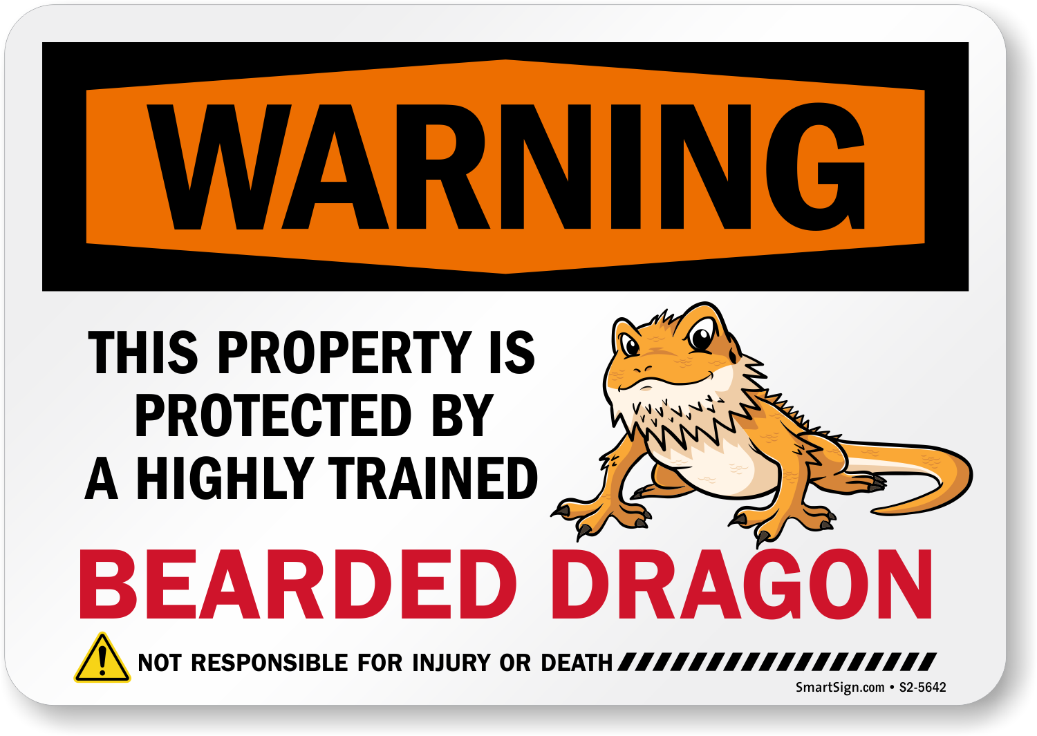 Funny Warning This Property Is Protected By A Highly Trained Bearded ...